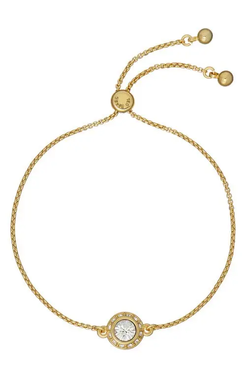 Ted Baker London Soleta Solitaire Crystal Slider Bracelet - Gold Tone Clear Crystal