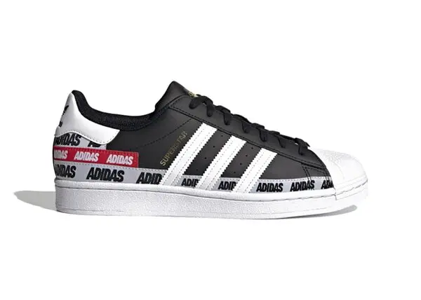 Adidas Superstar Graphic Sneakers - Core Black/cloud White/gold Metallic