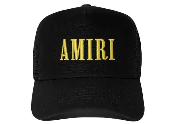 Amiri Core Logo Trucker Cap - Black/yellow