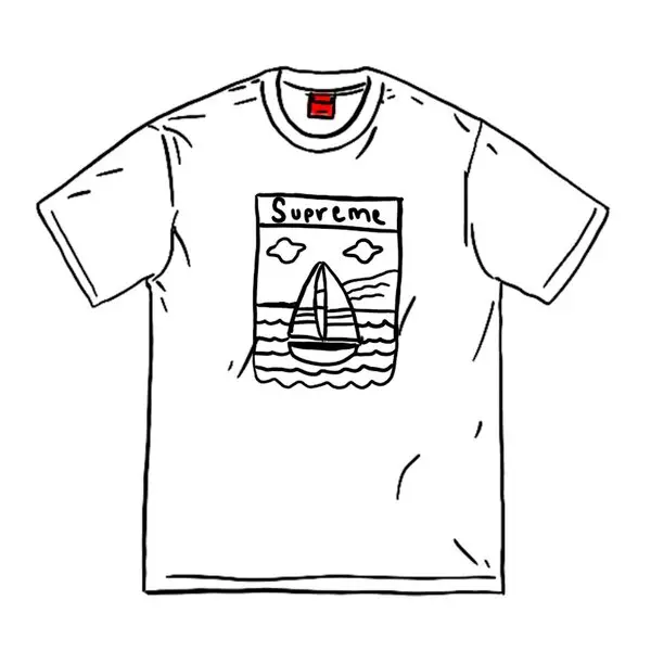 Supreme Sailboat Tee Shirt - White