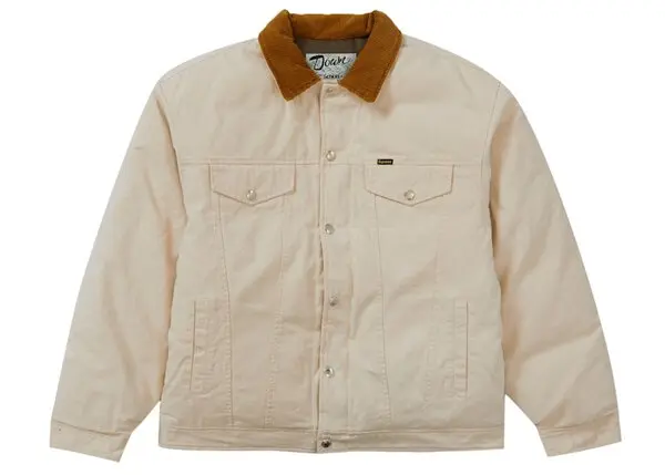 Supreme Canvas Down Trucker Jacket - Natural