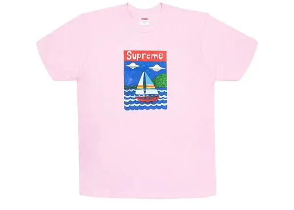 Supreme Sailboat Tee Shirt - Light Pink