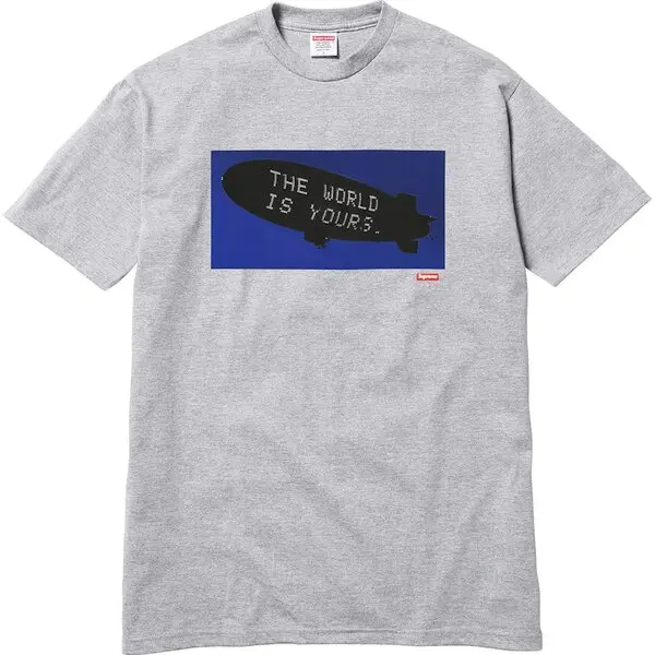 Supreme Scarface Blimp Tee Shirt - Heather Grey