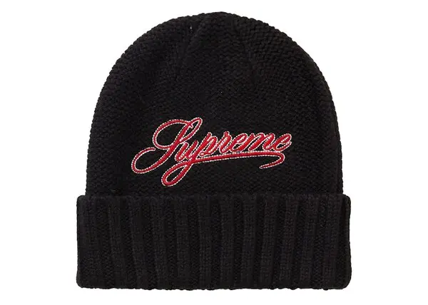 Supreme Script Logo Beanie - Black