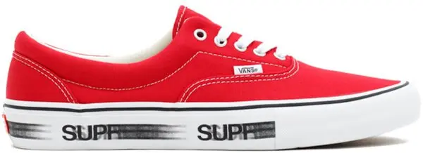 VANS Era Supreme Motion Logo Sneakers - Red/white