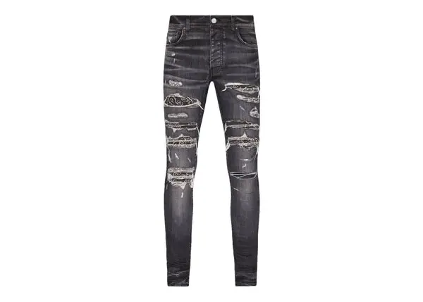 Amiri Distressed Bandana Thrasher Skinny Jeans
