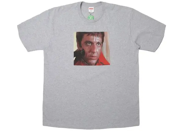 Supreme Scarface Shower Tee Shirt - Heather Grey
