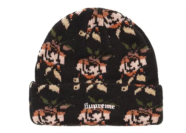 Supreme Jacquard Beanie - Black
