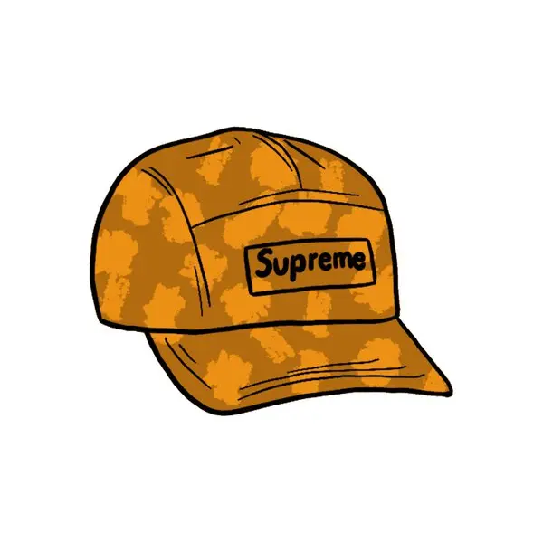 Supreme Satin Digi Camo Camp Cap - Orange