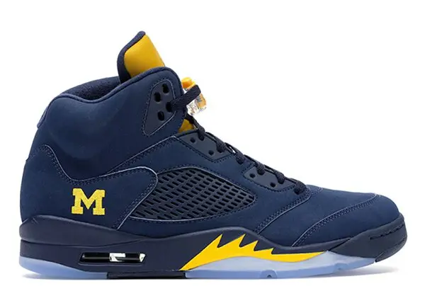 JORDAN 5 Retro Michigan Pe Sneakers - College Navy Blue/army