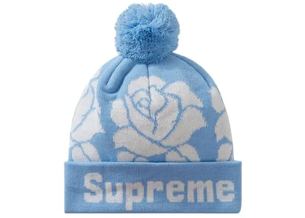 Supreme Rose Beanie - Light Blue