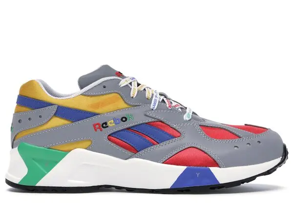 REEBOK Aztrek Nintendo Sneakers - Grey/cobalt Blue/big Green