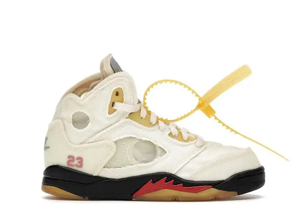 JORDAN 5 Retro Off White Sail Ps - Sail/fire Red/muslin