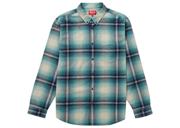 Supreme Shadow Plaid Flannel Shirt - Blue