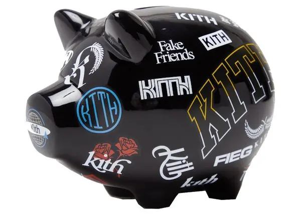 Kith Novelty Piggy Bank - Black