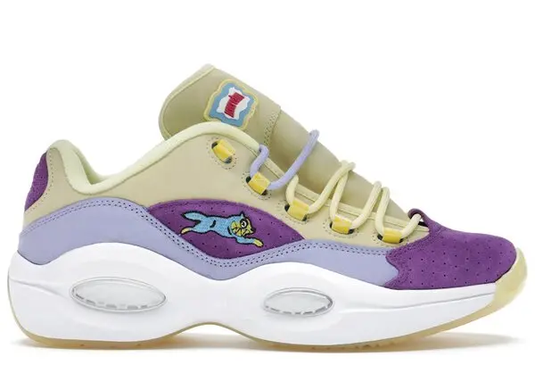 REEBOK Question Low Bbc Ice Cream Running Dog Sneakers - Yellow/purple