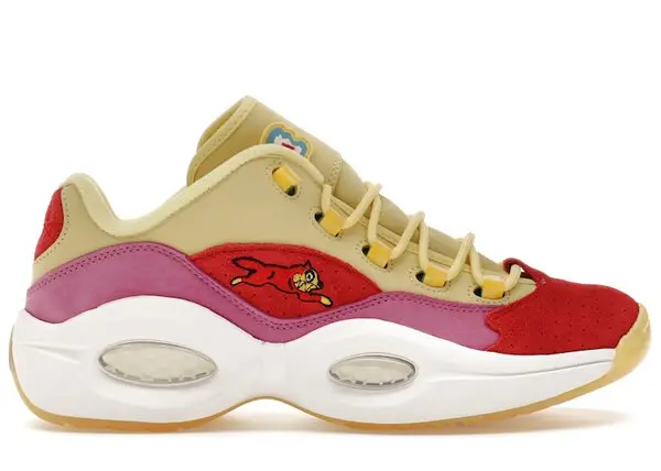 REEBOK Question Low Bbc Ice Cream Running Dog Sneakers - Yellow/red/pink