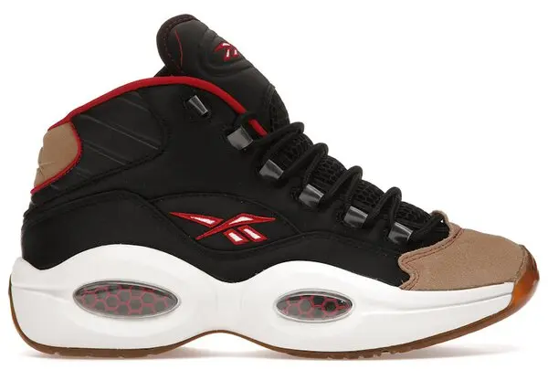 REEBOK Question Mid 76ers Away Sneakers - Black/flash Red/true Grey 1