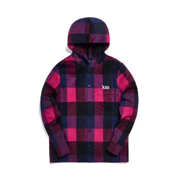 Kith Plaid Wool Ginza Hooded Shirt