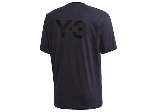 Adidas Y3 Classic Back Logo Tee Shirt - Blue/legend Ink