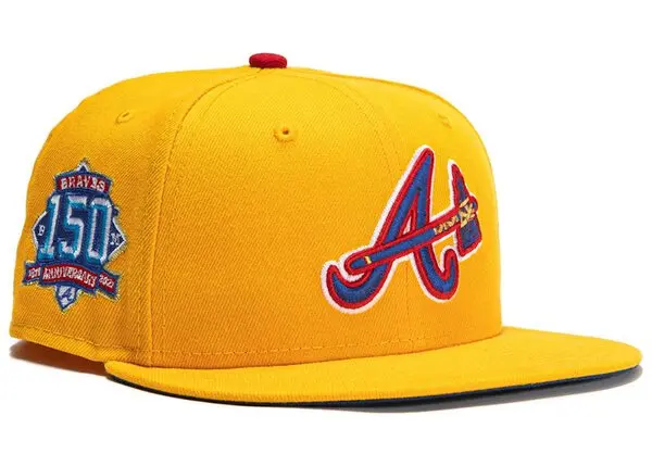 New Era Atlanta Braves 150th Anniversary 59fifty Hat - Gold