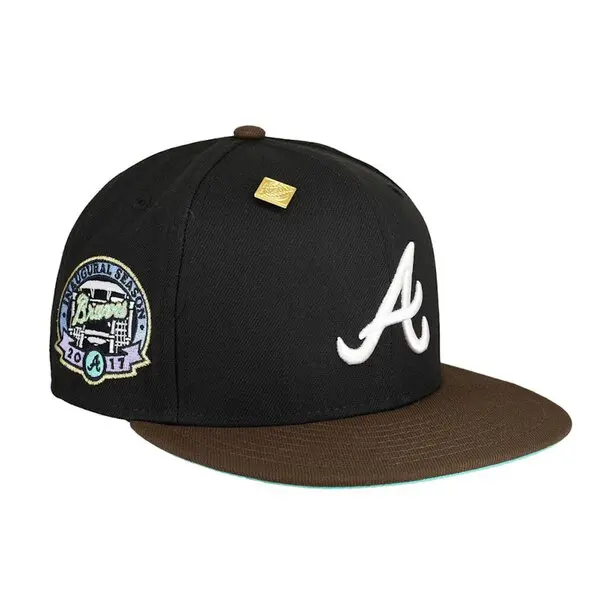 New Era Atlanta Braves 2017 Inaugural Season 59fifty Fitted Cap - Black/teal