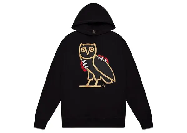 OVO Jurassic Park Og Owl Hooded Sweatshirt - Black