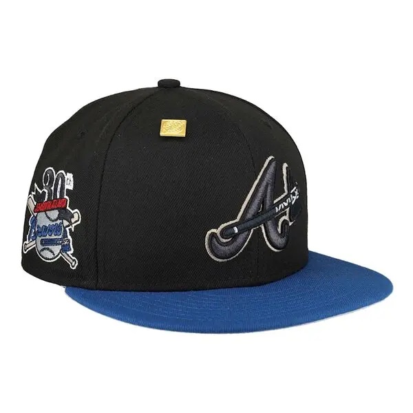 New Era Atlanta Braves 30th Season 59fity Fitted Hat - Black/grey