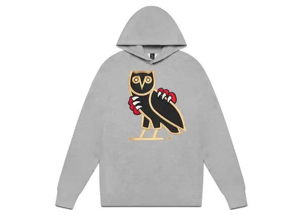 OVO Jurassic Park Og Owl Hooded Sweatshirt - Heather Grey