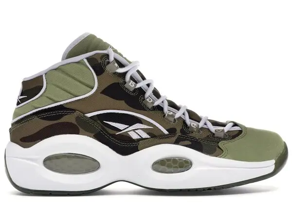 REEBOK Question Mid Mita Sneakers X Bape 1st - Camo/white/cool Grey