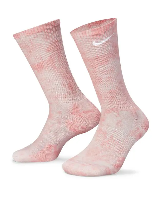 Nike Everyday Plus Cushioned Crew Socks - Bleached Coral/light Soft Pink/white