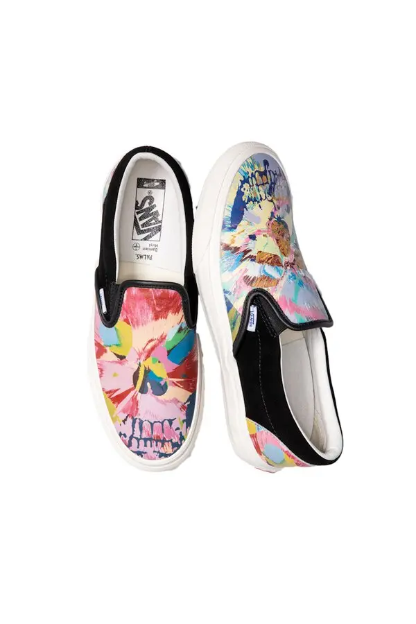 VANS Classic Slip-on Vlt Lx Damien Hirst Skull Splatter - Multicolor/black