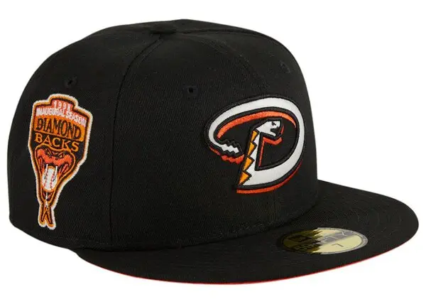 New Era Arizona Diamondbacks Inaugural Patch Hat Club Exclusive 59fifty Fitted Hat - Black