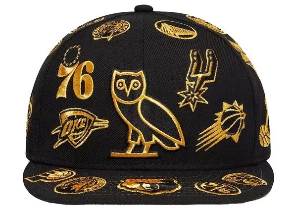OVO Nba Team Icons New Era 59fifty Cap - Black