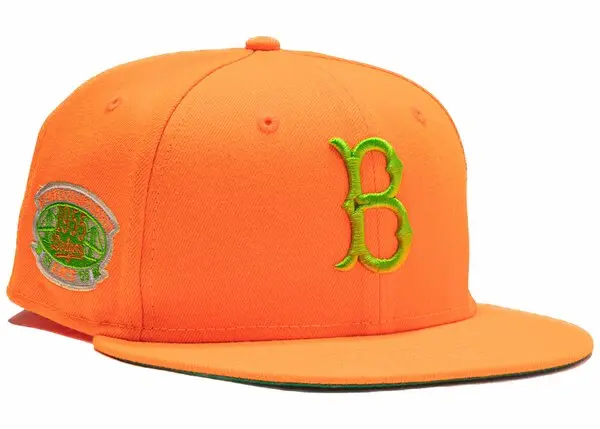 New Era Brooklyn Dodgers 1955 World Series Patch 59fifty Fitted Cap - Light Orange