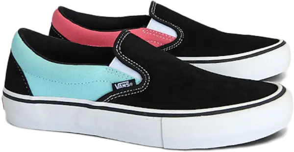 VANS Slip-on Asymmetry Sneakers - Black/blue/rose