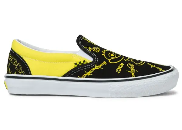 VANS Slip-on Sneakers - Black/yellow/white