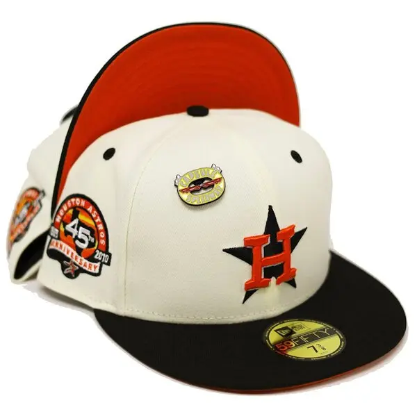 New Era Houston Astros 45th Anniversary 59fifty Fitted Hat - White/orange