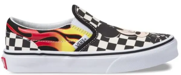 VANS X Disney Slip-on Sneakers - Checker Flame