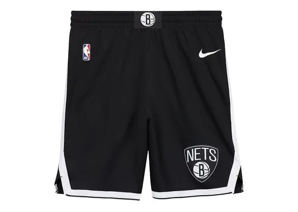 Nike Nba Brooklyn Nets Icon Edition Drifit Swingman Shorts - Black/white