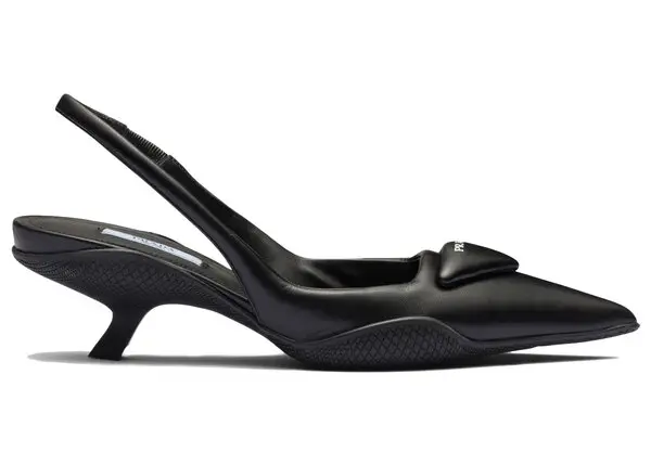 Prada Soft Padded Leather Slingback Pumps