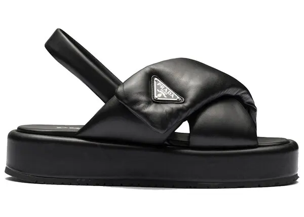Prada Soft Padded Wedge Sandals
