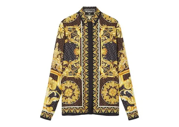 Fendi Fendace Baroque Silk Shirt