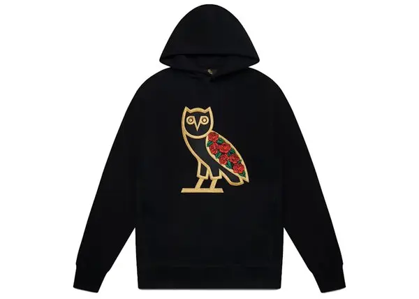 OVO Rose Owl Hoodie - Black