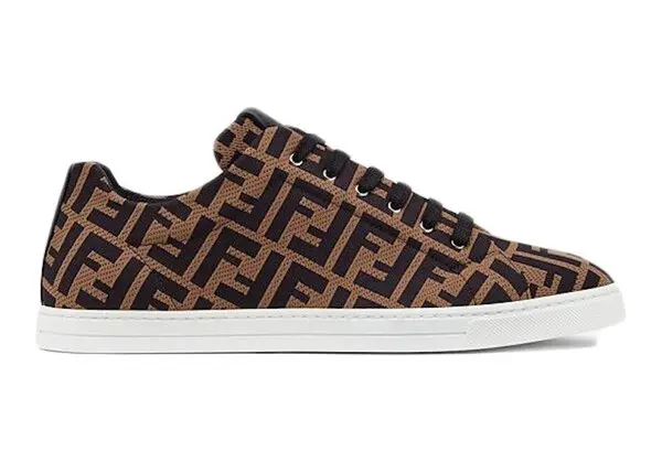 Fendi Tech Fabric Low Top Sneakers - Brown/black