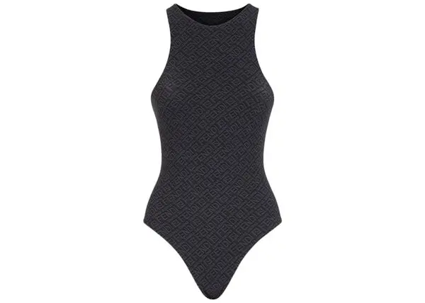 Fendi X Skims High Neck Bodysuit - Black