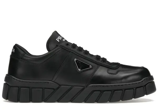 Prada Leather Sneakers - Black