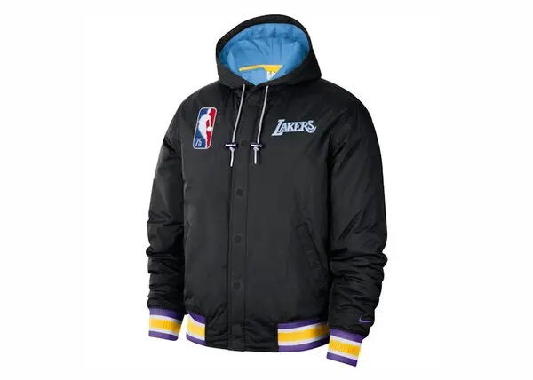 Nike Nba Los Angeles Lakers Courtside Jacket - Black/coast/amarillo