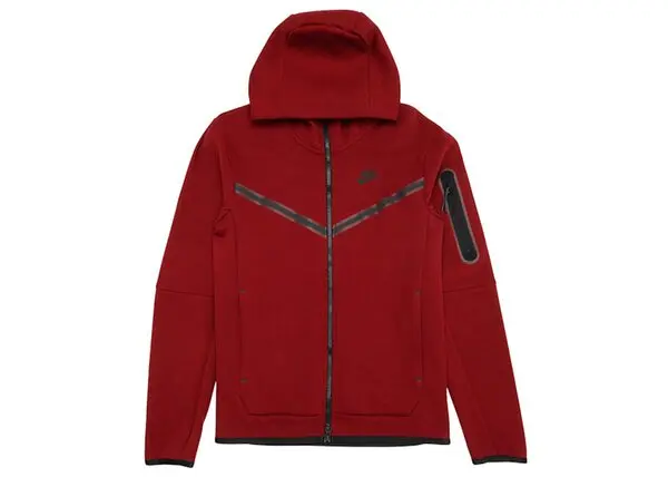 Nike Sportswear Tech Fleece Full-zip Hoodie - Dark Beetroot/black