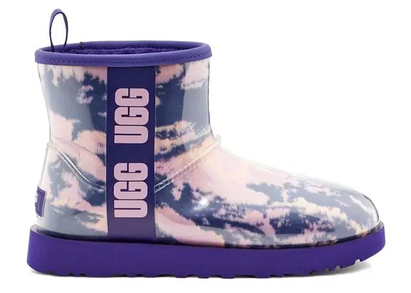 UGG Classic Clear Mini Boot Marble - Violet Night/pink
